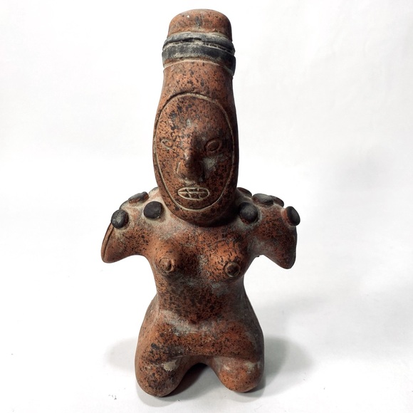 Accents | Columbian Mayan Style Terracotta Clay Pottery Sitting Female ...